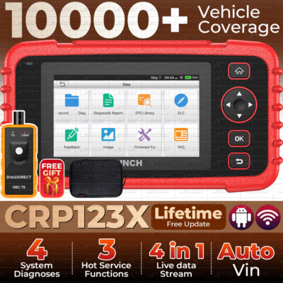 LAUNCH CRP123X OBD2 Scanner Check Engine ABS SRS Car Diagnostic Tool ...