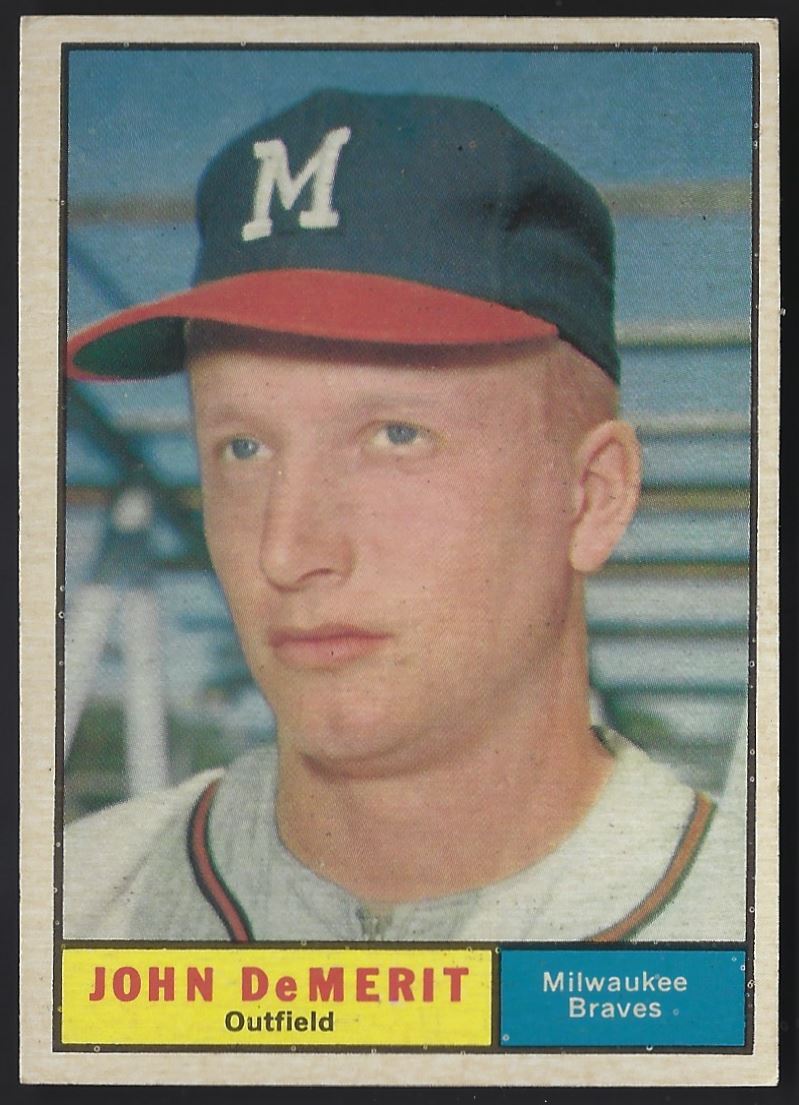 1961 Topps John DeMerit ꬾ RC Milwaukee Braves #501 | eBay