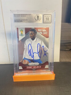2014 PANINI PRIZM WORLD CUP - DANNY WELBECK - SIGNED BECKETT AUTO 10 ...