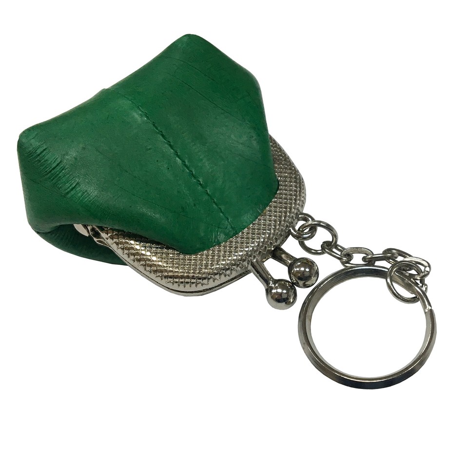 Genuine Eel Skin Leather Mini Key Chain Key Ring Mini Purse | eBay