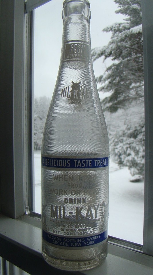 Vintage MIL-KAY NATURALLY GOOD 10 oz. Soda Bottle- ARCADE, NEW YORK | eBay