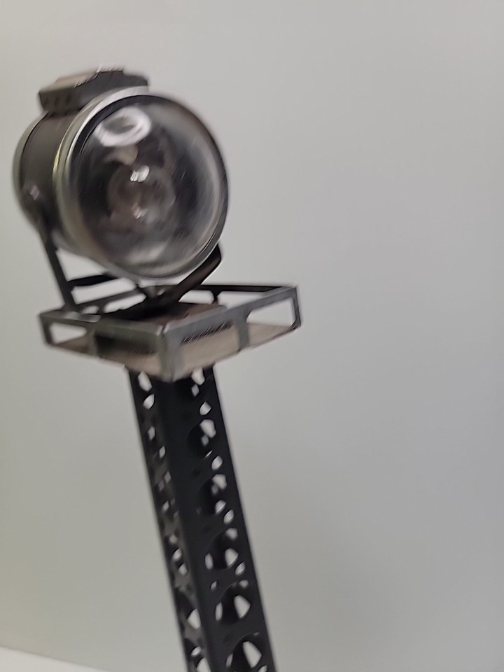 MARX 436 Searchlight Tower 13 3/4" Tall Black Spotlight Metal chrome ...