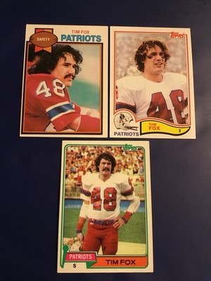 1979 1981 1982 Topps #148 #434 #516 TIM FOX Lot 3 Patriots | eBay