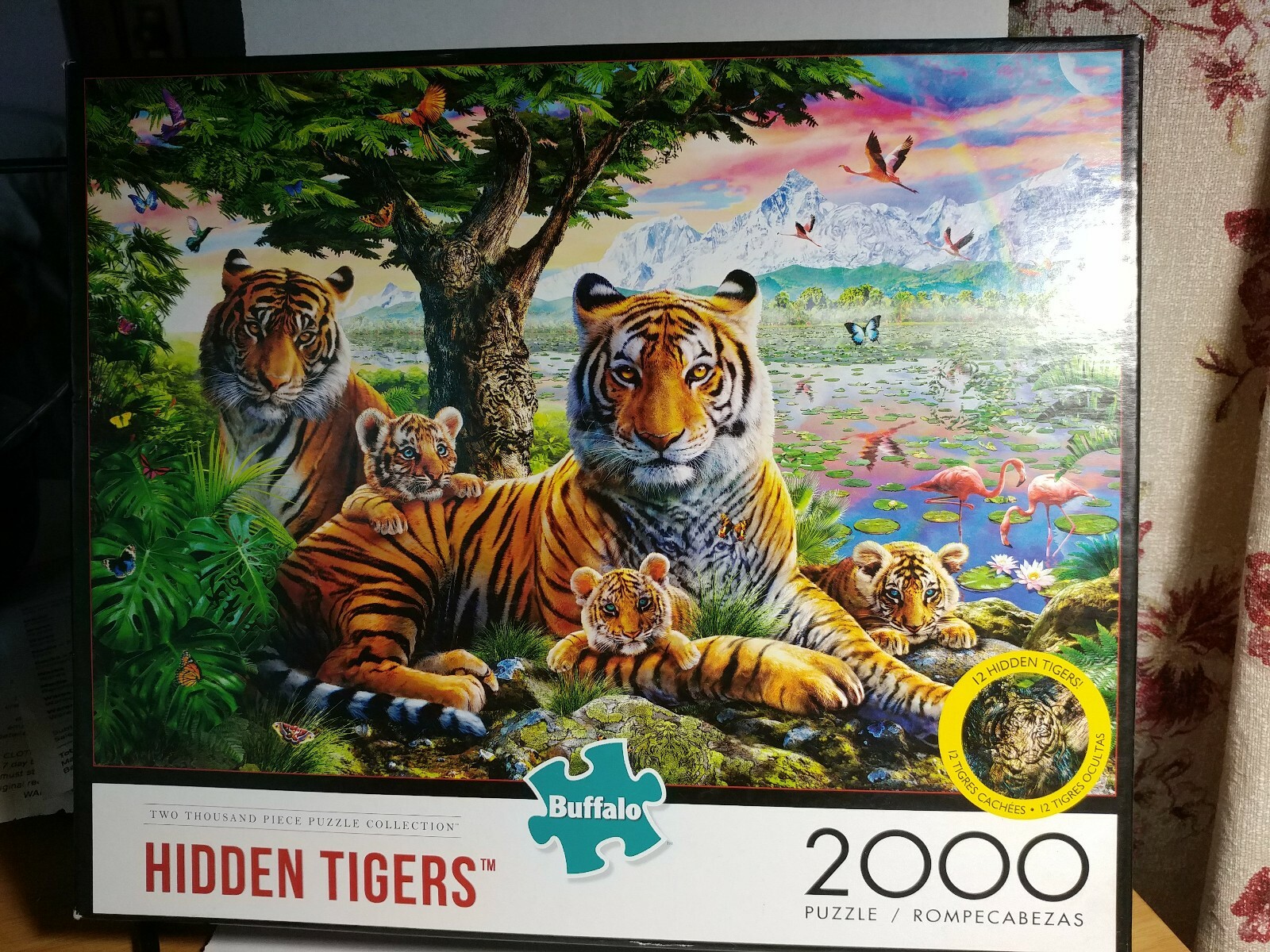 Hidden Tigers-2000 pc. jigsaw Puzzle-Buffalo Games-w/poster-large ...