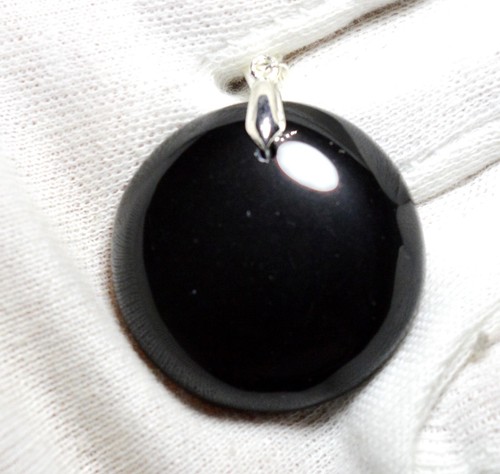 Obsidienne 99 carats - pendentif cabochon pierre naturelle - Mexique ...