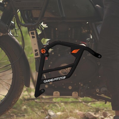 "CRASH GUARD WITH SLIDER, BLACK" FIT FOR ROYAL ENFIELD HIMALAYAN ...