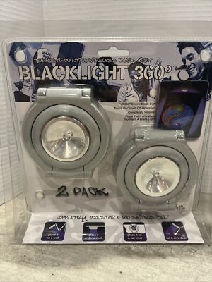 Vintage Spencer Gifts Blacklight 360 Two Pack Swivel Light Space Age ...