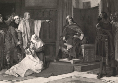 Belgium BALDWIN I MARGRAVE Count Flanders JUDGING WOMAN ~ 1878 Art ...