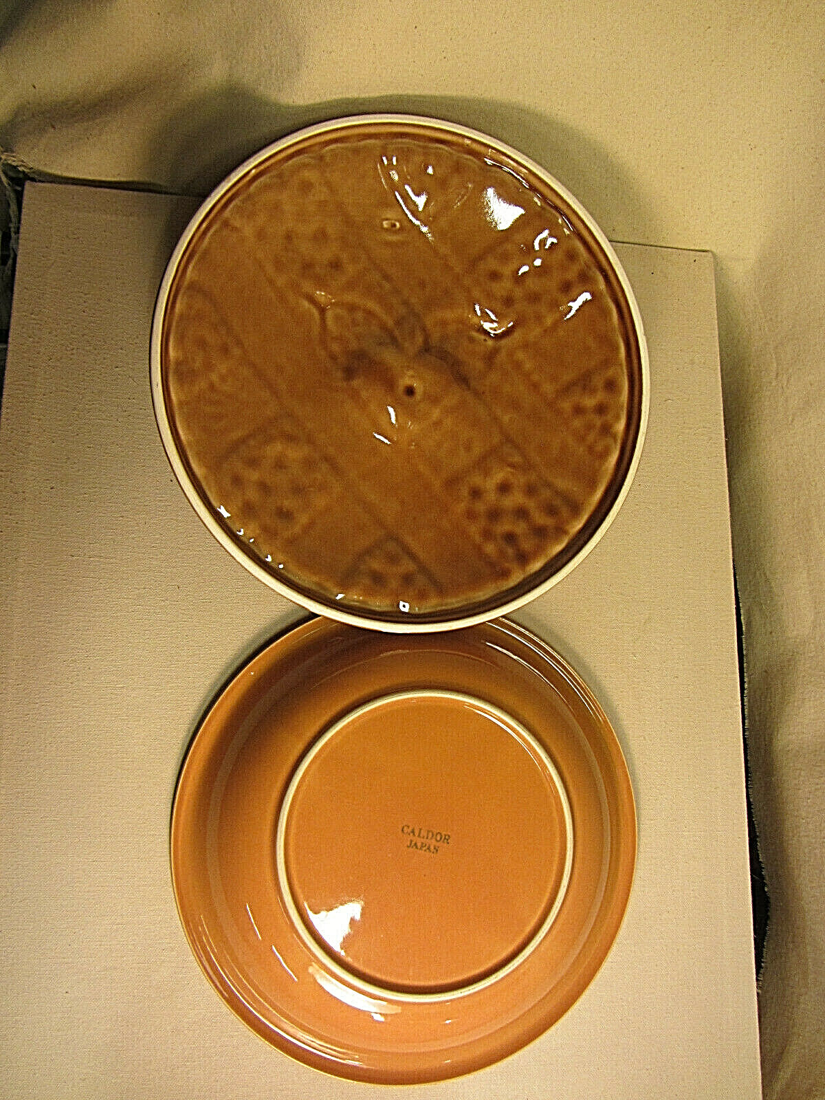 Vintage Ceramic Stoneware Pie Plate with Cover 11-1/4" Diameter | eBay