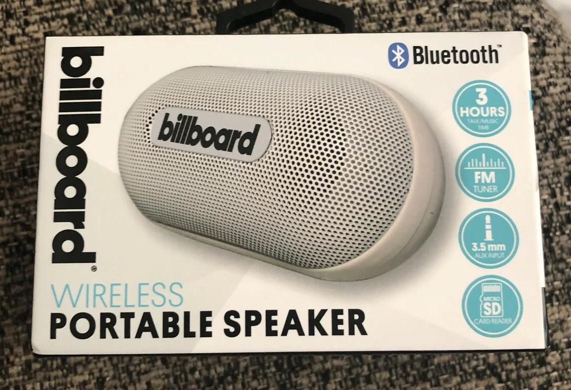 Billboard BB142 Wireless Mini Bluetooth Portable Speaker - White NIB ...