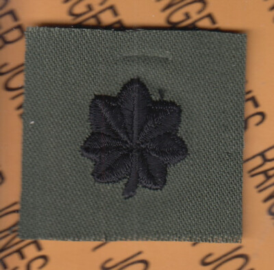 US ARMY Lieutenant Colonel LTC O-5 OD Green & Black BDU rank patch ...