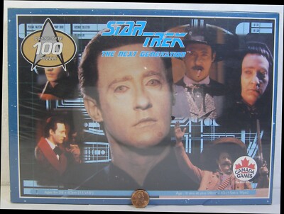 Canada Games Star Trek TNG 100pc. Puzzle with "Data" 1993 30810-4 11x16 ...
