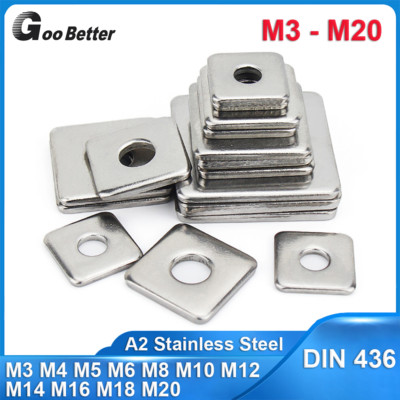Heavy Duty Thick Square Plate Washers A2 Stainless Steel M3 M4 M5 M6 M8 ...