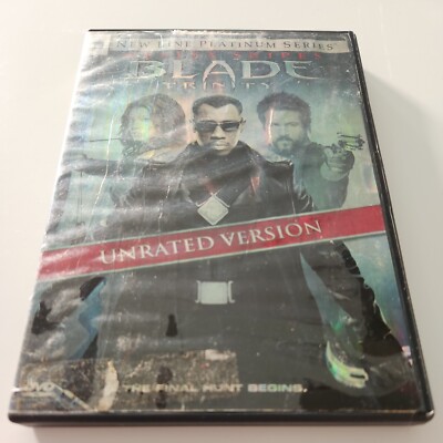 Blade Trinity DVD Unrated Version The Final Hunt Begins Wesley Snipes 2 ...