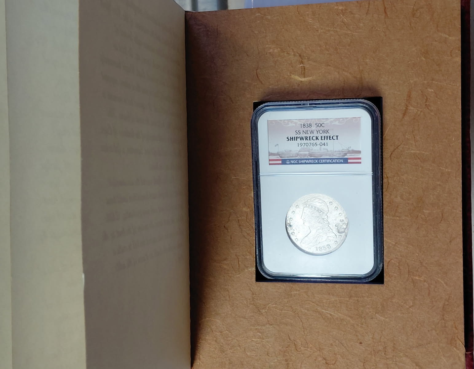 1838 NGC SS NEW YORK SHIPWRECK HALF DOLLAR STRONG DETAILS VERY RARE | eBay
