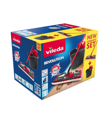 SISTEMA LAVAPAVIMENTI VILEDA "REVOLUTION BOX" CON DUE PANNI IN ...