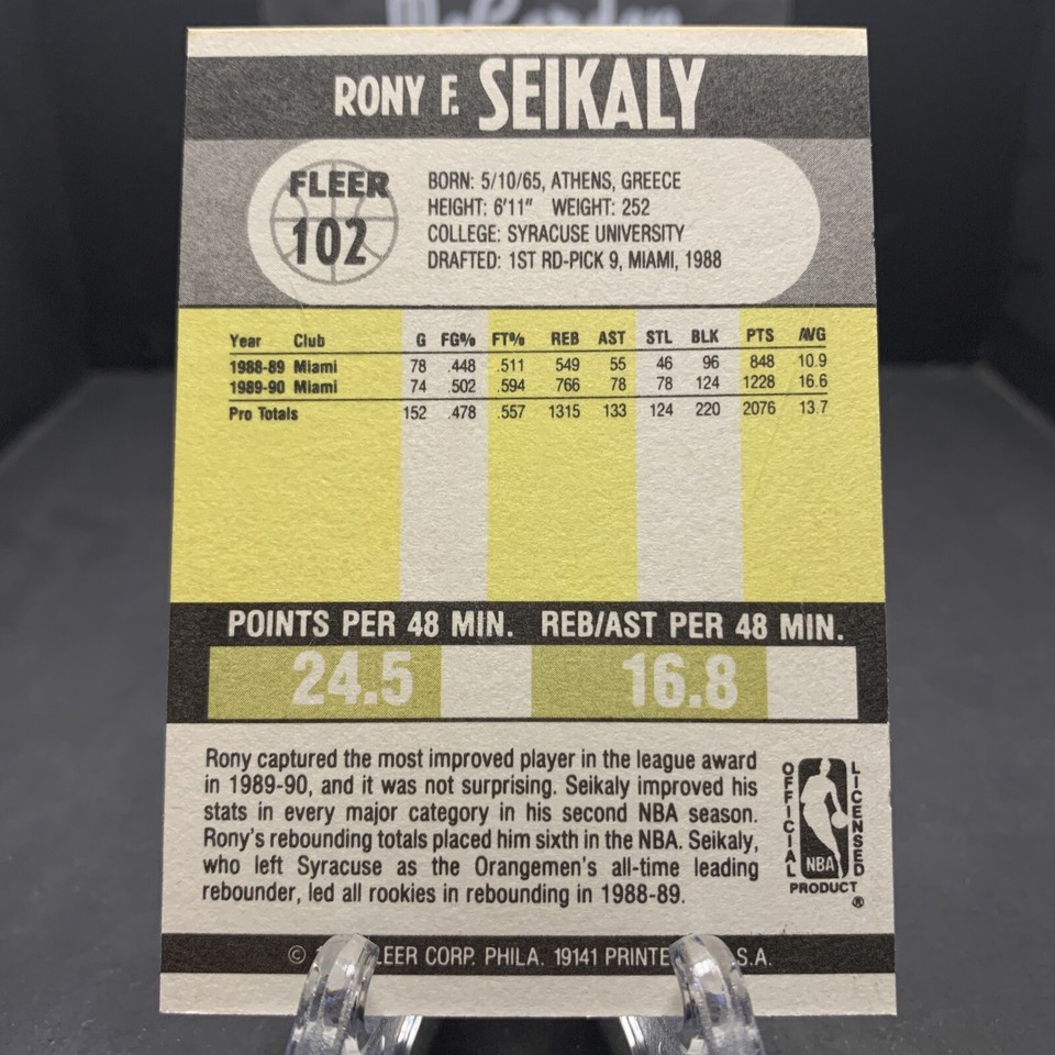 1990-91 Fleer Rony Seikaly Michael Jordan #102 HOF Miami Heat | eBay