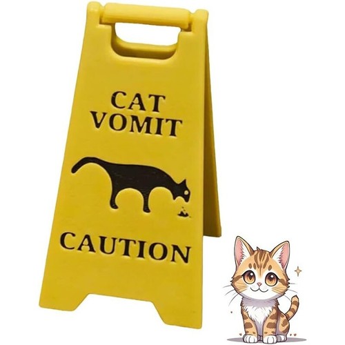 Cat Vomit Sign, Dog Vomit Sign, Funny Cat Signs Decor, Yard Warning ...