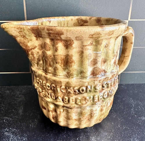 ANTIQUE BENNINGTON ADVERTISING PITCHER LARGEST RIBBED SIZE | eBay