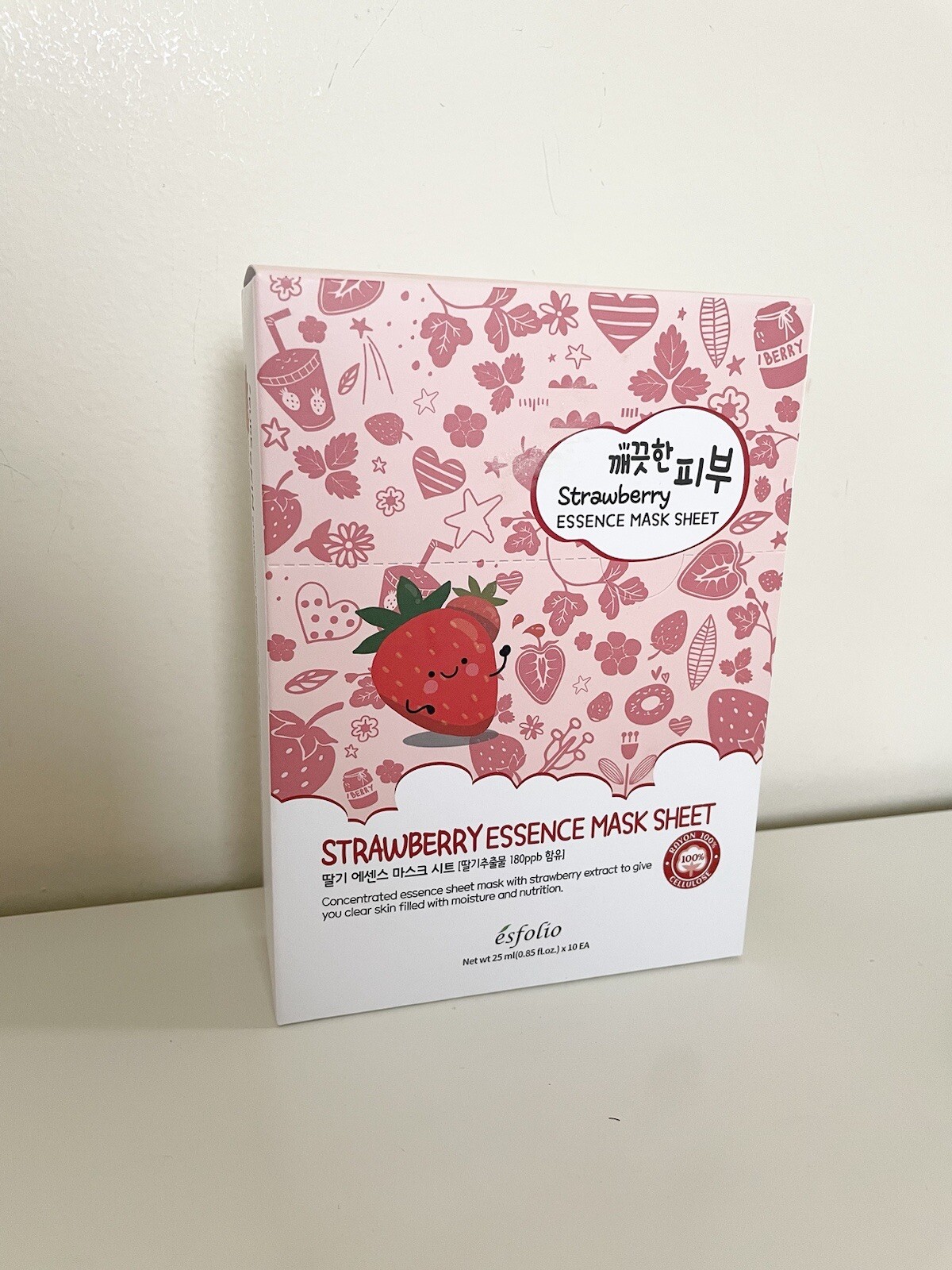 Esfolio Strawberry Essence Face Mask Sheet Moisturizing Facial ...
