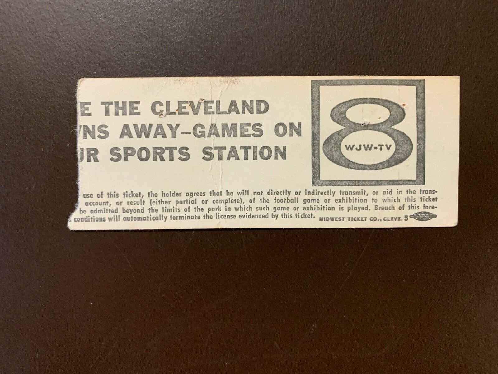 Cleveland Browns 1961 ORIGINAL NFL ticket vs Washington Redskins | eBay