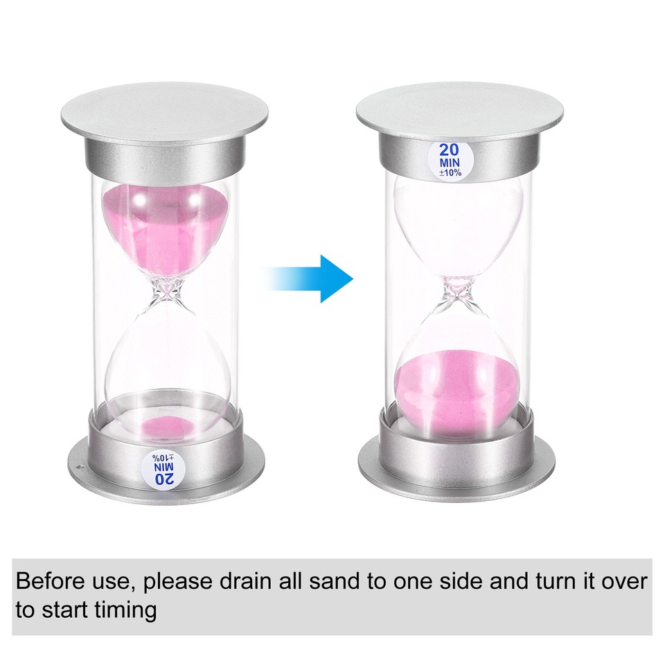 20 Minute Sand Timer, Sandy Clock Count Down Sand Glass, Pink Sands ...