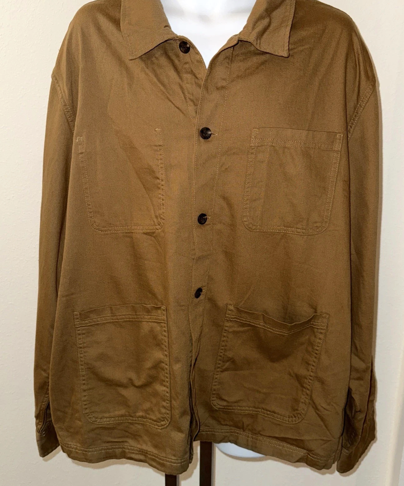 Men's Jacket GOODFELLOW & CO Top Button-Down Canvas Chore SIZE LARGE | eBay