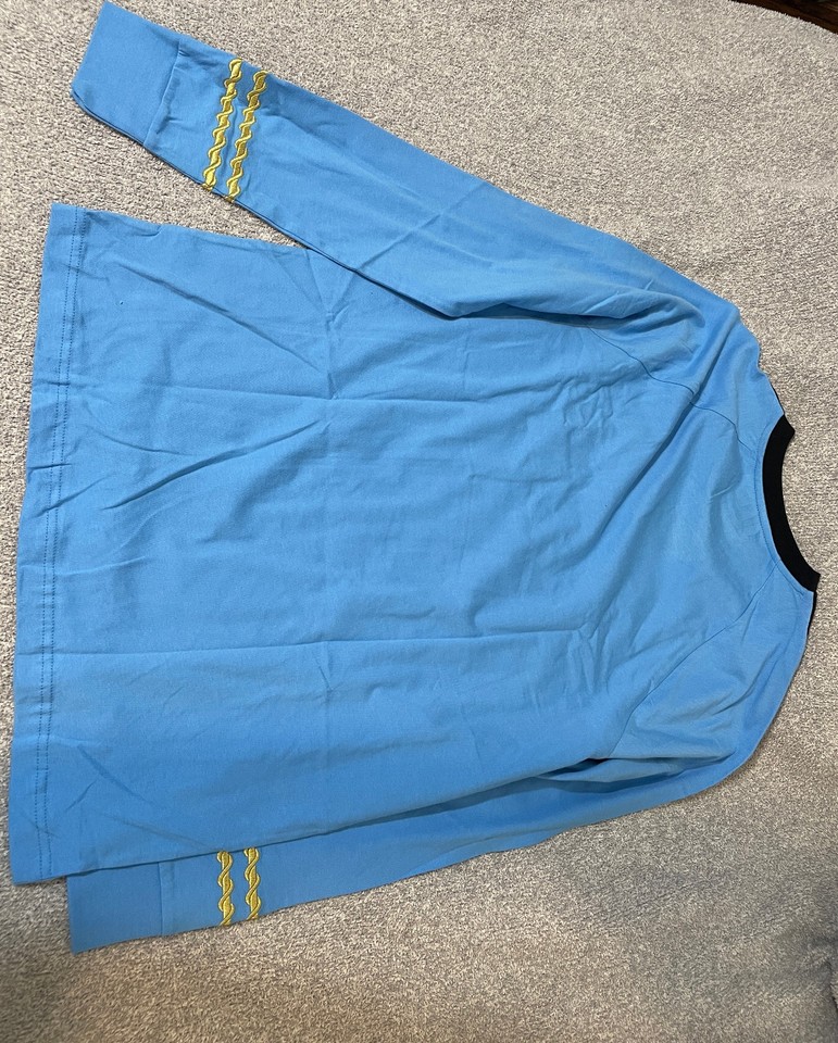 NWT Our Universe Star Trek TOS Blue Science Long Sleeve Uniform Shirt ...