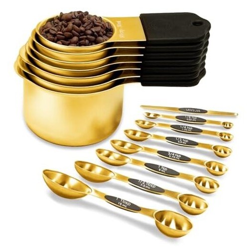 Magnetic Measuring Cups and Spoons Set, Including 7 Stainless Steel ...