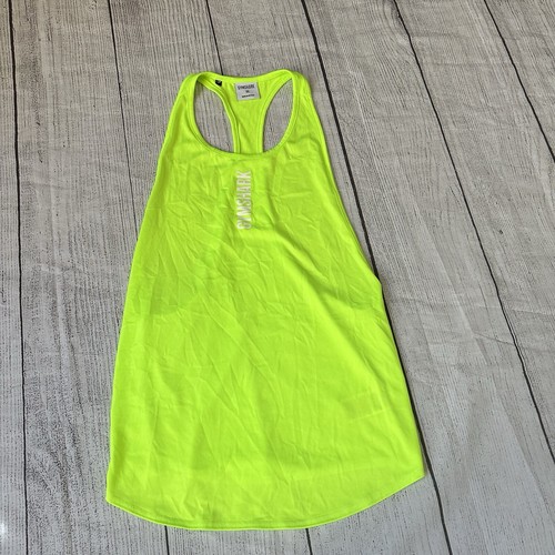 Gymshark size XS neon green racer back tank top | eBay
