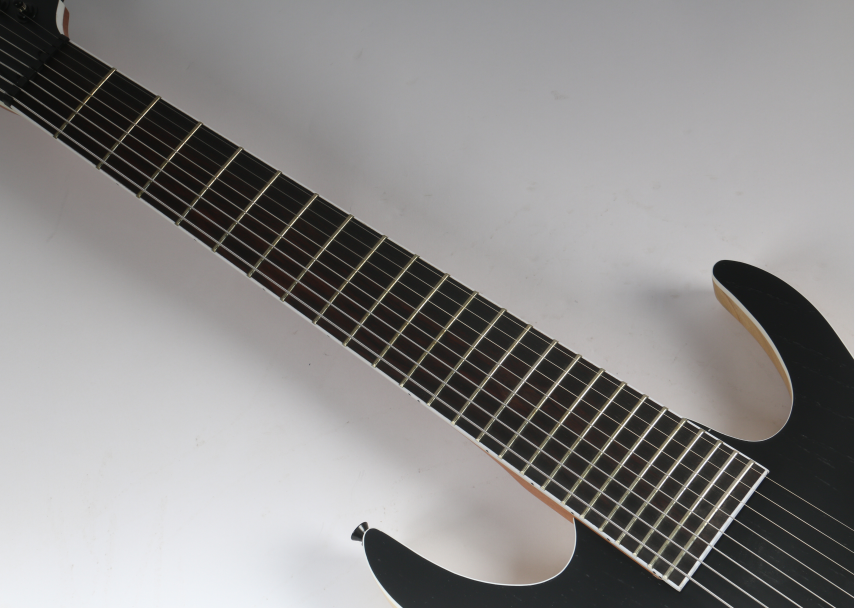 Custom 8-strings Electric Guitar Black Strings Thru Body Black Hardware ...