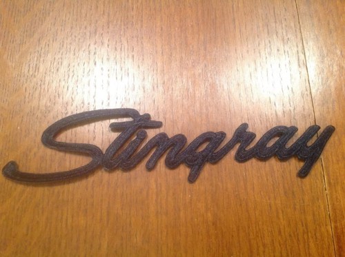 1969–1976 Corvette C3 Stingray Script Black Embroidered Patch Applique ...