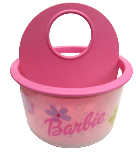 BARBIE TUPPERWARE Pink Flowered CADDY Brush Comb Holder | eBay