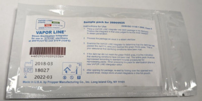 Vapor Line Steam Sterilization Integrator Sample Pack for 26900925 | eBay