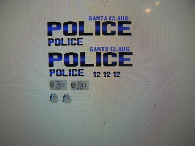 Santa Claus Indiana Police l Patrol car decals 1:24 | eBay