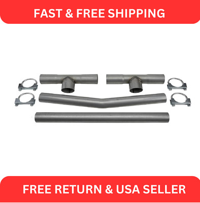 Speedway Motors Universal Dual Exhaust H-Pipe Balance Tube Kit, 2-1/2 ...