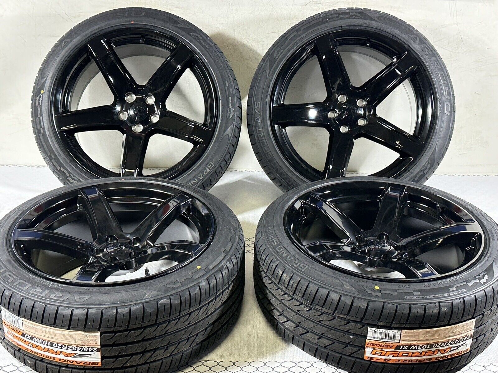 20" DODGE CHALLENGER CHARGER SRT HELLCAT WHEELS RIMS TIRES 5 SPOKE 9.5 ...