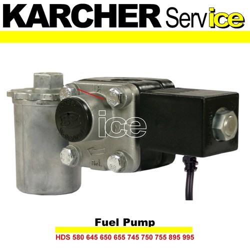 KARCHER STEAM CLEANER DIESEL OIL FUEL PUMP FILTER & SOLENOID HDS 580 ...
