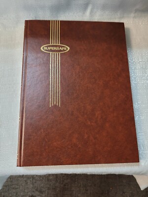 16 double side Pages Supersafe Stamp Stock Book 8 Folio Hardback Cover ...