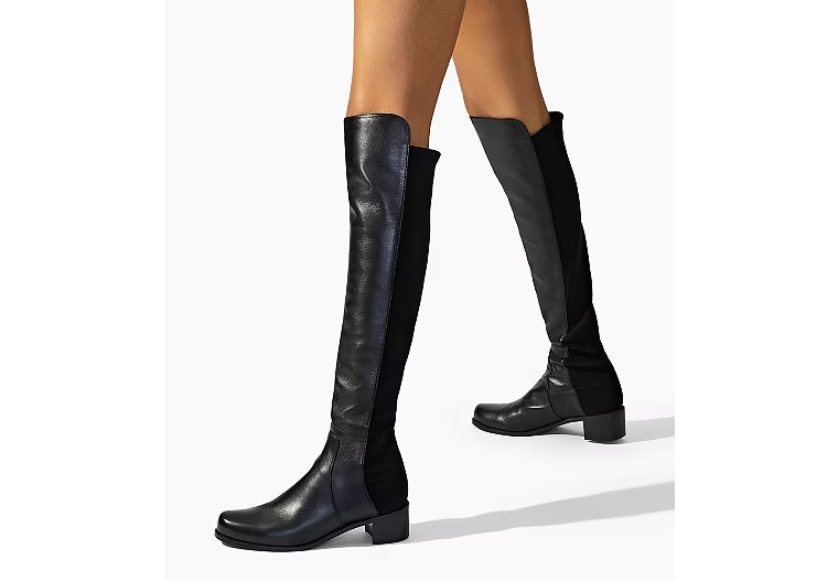 Stuart Weitzman Reserve Boot, Black Leather, Size U… - Gem