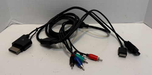 3 In 1 Multi Console Component AV Cable For PS2/PS3 Wii Xbox 360 Black ...