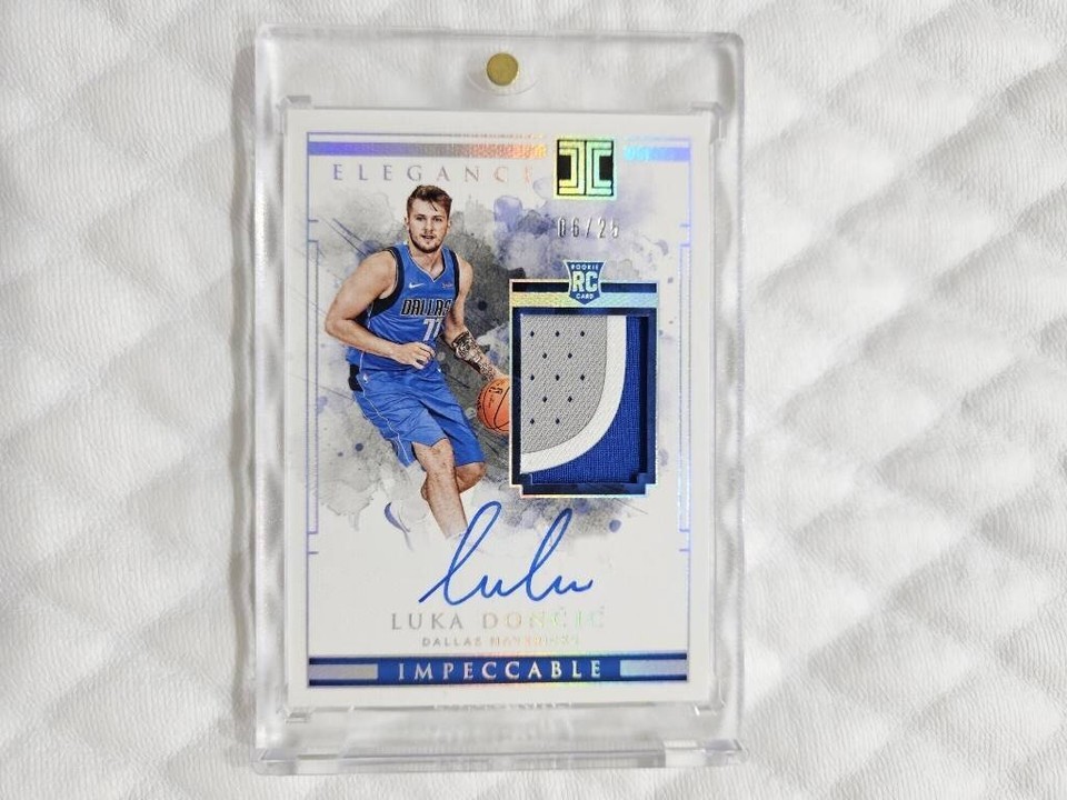 2018-19 Panini Impeccable Luka Doncic RC Rookie Holo Silver Patch Auto ...