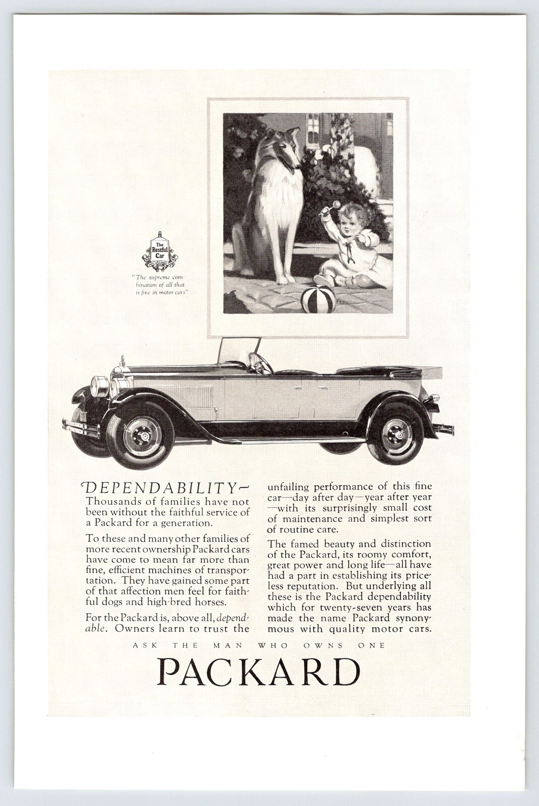 1927 PACKARD CAR AUTOMOBILE Vintage 6"X10" Magazine Ad 1920's M512 | eBay