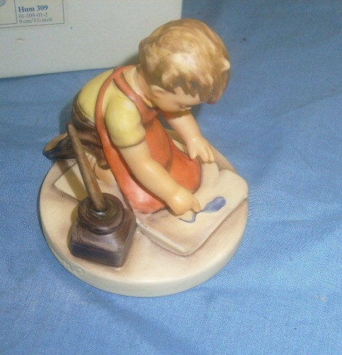 Rare Vintage Goebel Hummel Figurine Little Boy Inkwell Artist in Box ...