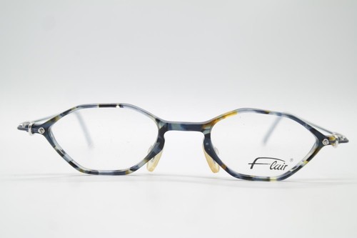 Vintage Flair 44 Multicolored Silver Square Glasses Eyeglass Frame NOS ...