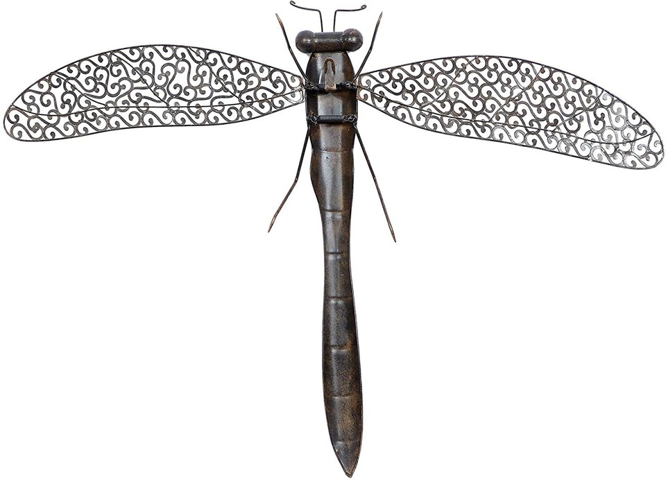 Extra Large Rustic Metal Dragonfly Wall Art Sculpture Indoor or Outdoor ...