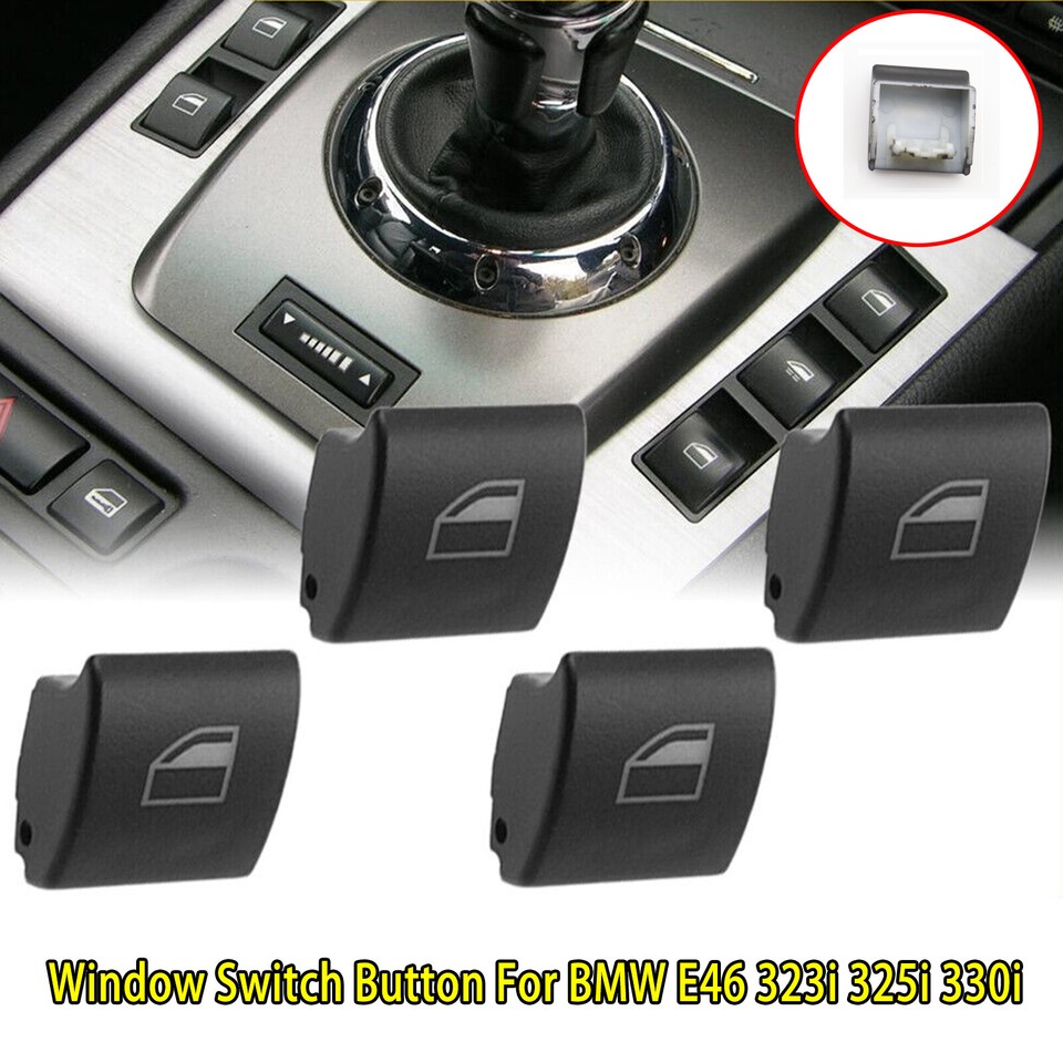 4x Window Switch Button Cap Set For BMW E46 323i 325i 330i M3 328i ...