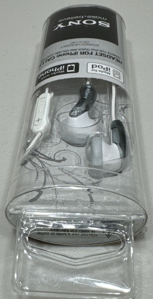 SONY DR-E10iP Headset / Earphones iPod/iPhone w/ Vol. Control NOS NEW ...