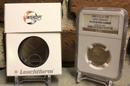 5 Lighthouse Intercept Technology Single Coin Holder Slab Box ANTI ...