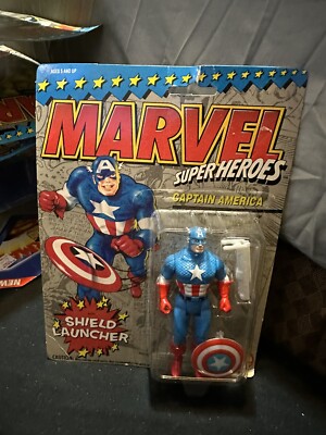 Marvel Superheroes Captain America w/Shield Launcher 1993 TOY BIZ | eBay